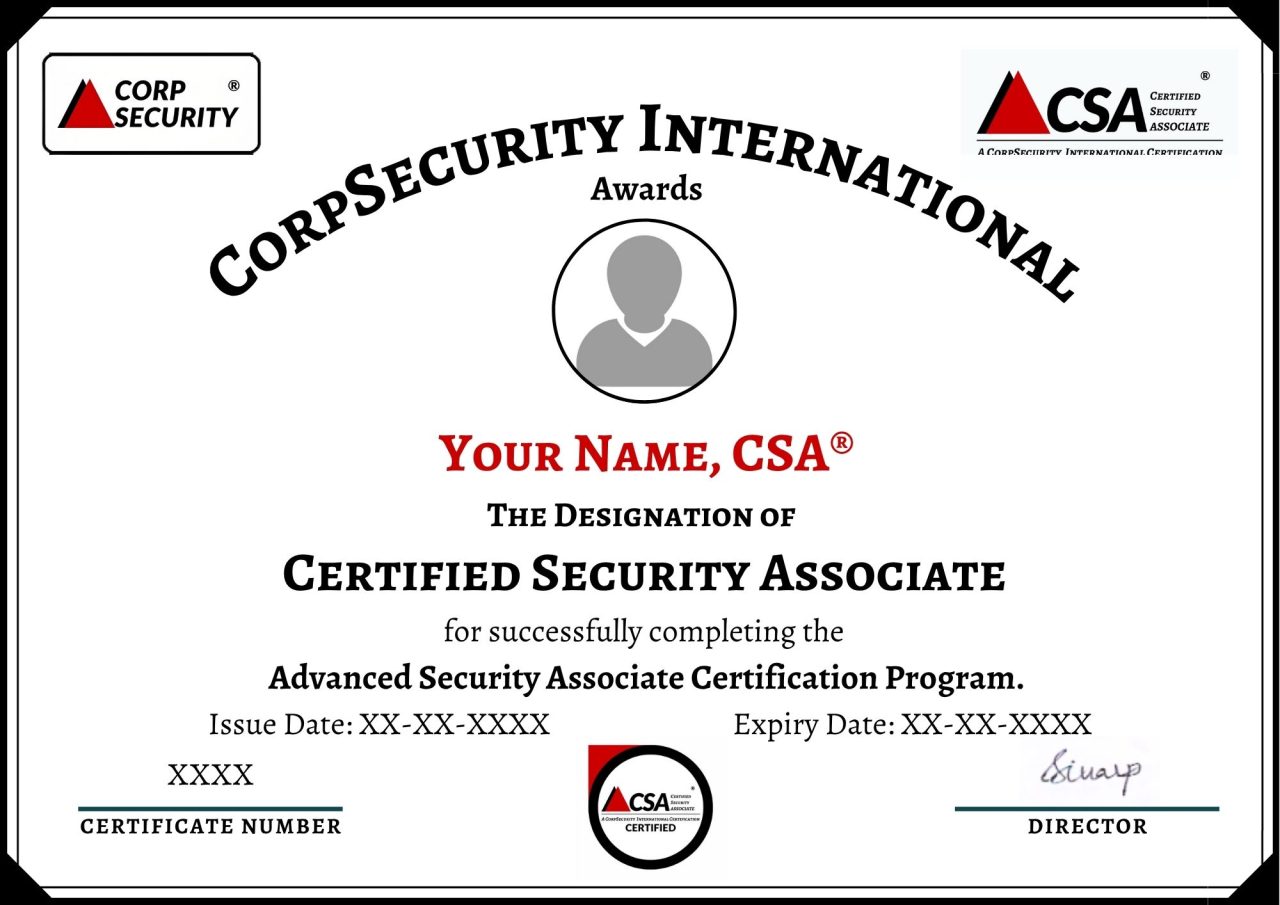 Certified Security Associate (CSA) – Security Certification